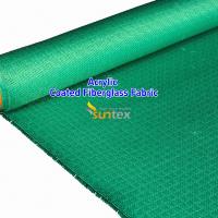 China Acrylic Coated Fire Resistant Fiberglass Fabric with 550 Degree C Temperature Resistance for Easy Sewing and Cutting for sale