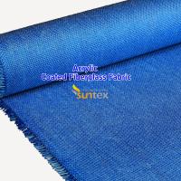 China 550 Degree C Fire Resistant Fiberglass Fabric with Acrylic Coating for Easy Sewing and Cutting for sale