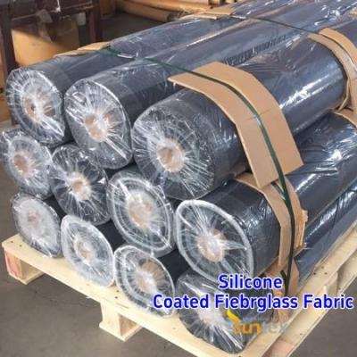 China Waterproof and Fireproof Silicone Coated Fiberglass Fabric with High Temperature Resistance for Industrial Applications for sale