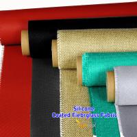 China High Temperature Resistant Fireproof Anti-tear Silicone Coated Fiberglass Fabric for Industrial Applications for sale
