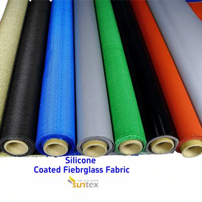 China High Temperature Resistant Fireproof Silicone Coated Fiberglass Fabric Anti-tear Fire Blanket for Electric Vehicles for sale