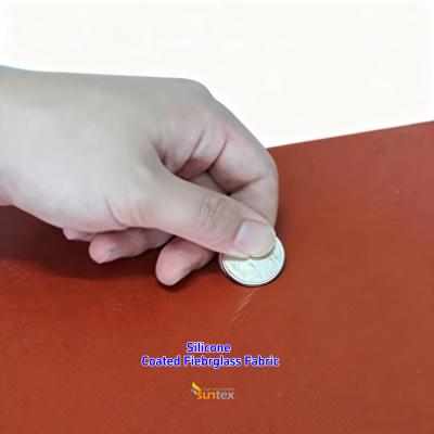 China High Temperature Resistant Fireproof Anti-tear Silicone Coated Fiberglass Fabric for Industrial Use for sale