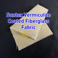 China High Silica Fiberglass Fabric with Double-Sided Vermiculite Coating for 750℃ Temperature Resistance and Excellent Abrasion Resistance for sale