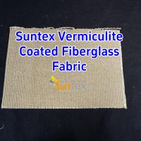 China 750℃ Temperature Resistance Vermiculite Coated Fiberglass Cloth with Excellent Abrasion Resistance and Double-Sided Vermiculite Coating for sale