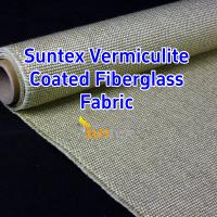 China Vermiculite Coated Fiberglass Fabric with 750℃ Temperature Resistance and 1070gsm Heavy Weight for Custom Size Fire Resistant Applications for sale