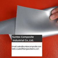 China 560g/sqm Weight 0.42mm Thickness Two Side Silicone Rubber Coated Fiberglass Fabric for Fireproof Applications for sale