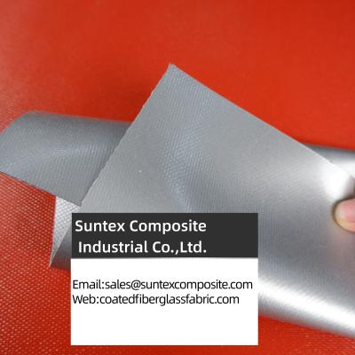 China Alkali Free 4H Satin Weave Silicone Coated Fiberglass Fabric - 550°C Heat Resistant Fireproof Cloth for sale