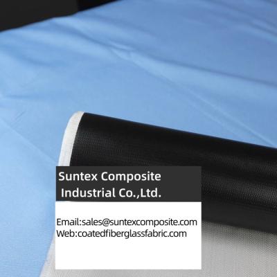 China High Temperature Silicone Coated Fiberglass Fabric with Two Side Silicone Rubber Coating and Alkali Free E-Glass for 550°C Resistance for sale