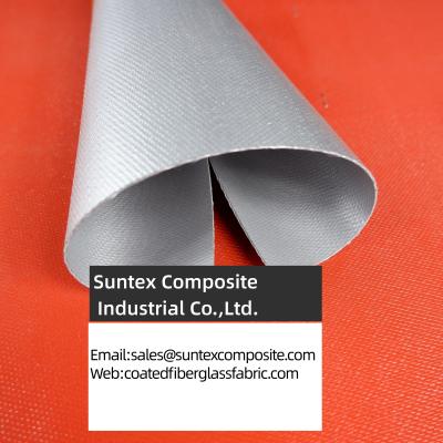 China Flame-retardant High Temperature Resistance Silicone Coated Fiberglass Fabric with 4H Satin Weave for sale