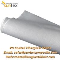 China Fireproof High Temperature Resistant 460 g/sqm PU Coated Fiberglass Fabric for Welding Blankets for sale
