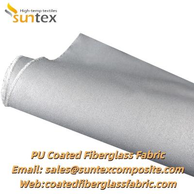 China Fireproof High Temperature Resistant 460 g/sqm PU Coated Fiberglass Fabric for Welding Blankets for sale