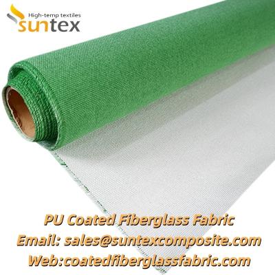 China Fireproof PU Coated Fiberglass Fabric with 550℃ Temperature Resistance for Construction and Welding Applications for sale
