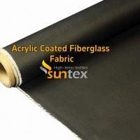 China 550°C Heat Resistant Red Fiberglass Fabric, 0.4mm Acrylic Coated Flame Retardant Material for Welding Use for sale
