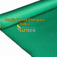 China Red 0.4mm Fire Resistant Fiberglass Fabric with 550 Degree C Temperature Resistance Acrylic Coated for Easy Sewing and Cutting Welding Blanket for sale