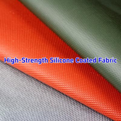 China Alkali Free Fireproof Silicone Coated Fiberglass Fabric 590 g/sqm for Heat Resistant Insulation for sale