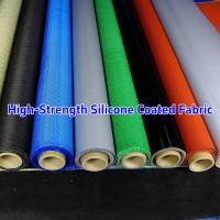 China 590 g/sqm Weight 0.45 mm Thickness 1.5 meter Width Silicone Coated Fiberglass Fabric Fire Barrier Fabric for sale