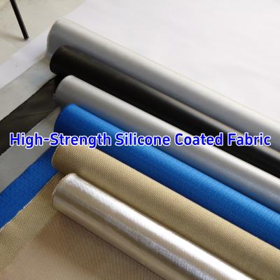 China 590 g/sqm 0.45 mm Thickness Silicone Coated Fiberglass Fabric With -50℃ to 550℃ Standing Temperature for sale