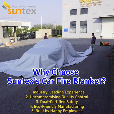 China EN 13501-1:2019-05 Certified EV Car Fire Blanket with 550℃/1000℃ Thermal Resistance and Oxygen Deprivation for sale