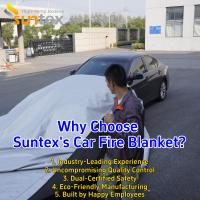 China 550℃/1000℃ Thermal Resistance Gray EV Car Fire Blanket with Oxygen Deprivation for Fire Pit Mat for sale