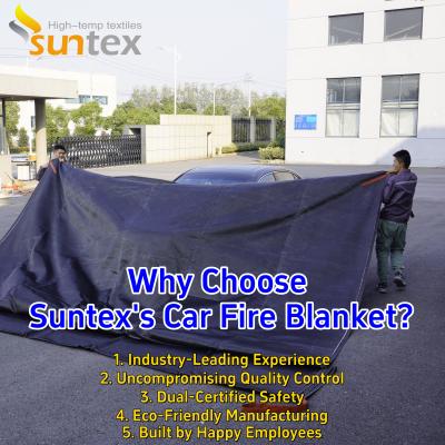 China 6m X 8m Large Size EV Car Fire Blanket with 550℃/1000℃ Thermal Resistance and Oxygen Deprivation for sale