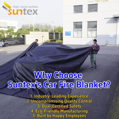 China Customized Size EV Car Fire Blanket with 550℃/1000℃ Thermal Resistance and Oxygen Deprivation for Lithium-Ion Battery Safety for sale
