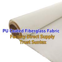 China High Strength 460 g/sqm PU Coated Fiberglass Fabric with 0.41 mm Thickness and M0 Fire Resistance for sale