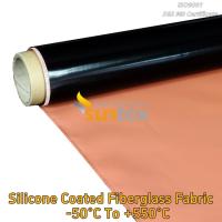 China Heat Resistant E-Glass Fireproof Wholesale Double/Side Silicone Coated Fiberglass Cloth Fabric for sale