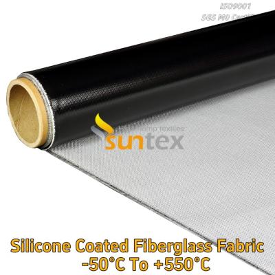 China Heat Insulation and Fireproof Waterproof Material Silicone Coated Fiberglass Fabric for sale
