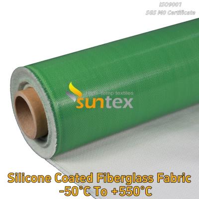China High Strength Double-Sided Fireproof Silicone Fiberglass Mesh Cloth Rubber Coated Glass for sale