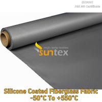 China Different Colors High Temperature Thermal Insulation Fireproof Silicone Rubber Coated Fiberglass Fabric for sale