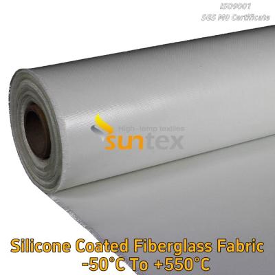 China Silicone Rubber Coated Glass Fiber Fabric Fiberglass Cloth for sale