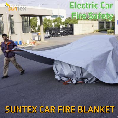 China Car Fires 6 X 8 M Fire Blanket for Ev Car 19.8 X 26 Ft Electric Vehicles Fire Blankets for sale
