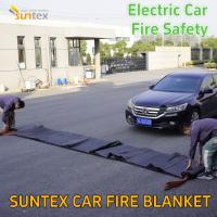 China Wholesale Suntex Grey 6*8m High-Temperature Silicone Coated Fiberglass Fire Blanket for Electric car for sale