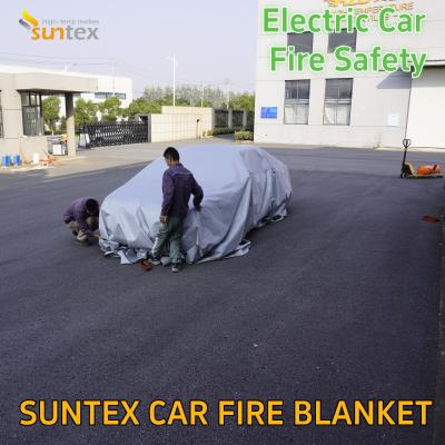 China Factory Outlet High Silica EV Car Fire Blanket 1700℃ CE Approved for sale