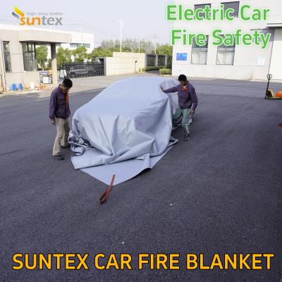 China Wholesale 6*8m High-Temperature Fiberglass Fire Blanket for Electric Cars Parking Lot for sale