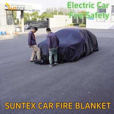 China Direct Factory Supply Premium Large Area Silicone Fiberglass Fire Blanket for Car for sale