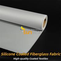 China Durable Double Sided Grey Color Silicone Coated Fiberglass Fabric with Temperature Resistance -50°C to 500°C for Industrial Insulation and Fire Retardant Applications for sale