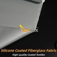 China Durable Grey Color Silicone Coated Fiberglass Fabric Double Sided Fire Resistant Fabric Designed for Industrial Insulation for sale