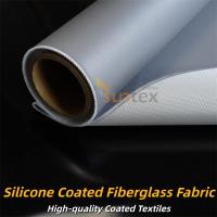 China Durable Silicone Coated Fiberglass Fabric Grey Double Sided Fire Retardant Material Ideal For Thermal Insulation And Protective Curtains for sale