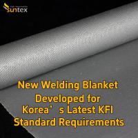 China Suntex KFI Certified Custom Welding Fire Blanket High Heat Resistant Fiberglass Fireproof Blanket Anti-Spark Anti-Slag Industrial Welding Safety Protection for sale