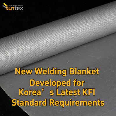 China Suntex KFI Certified Custom Welding Fire Blanket High Heat Resistant Fiberglass Fireproof Blanket Anti-Spark Anti-Slag Industrial Welding Safety Protection for sale