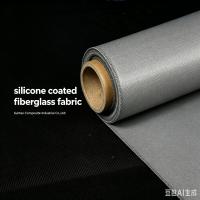 China silicone coated fiberglass fabric for removable thermal insulation jackets for sale