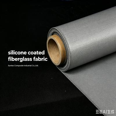 China 0.017” Thickness Insulation Fabric Silicone Fiberglass Cloth For Thermal Insulation Covers for sale
