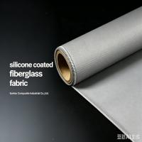 China silicone coated fiberglass fabric for removable thermal insulation jackets for sale
