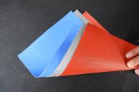 China 0.44mm Thick 510 g/sqm Silicone Coated Fiberglass Fabric with One Side Silicone Coating for Thermal Insulation for sale