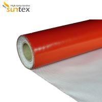China Expansion Joints 0.4mm Silicone Coated Glass Fiber Fabric for sale