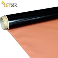 China Silicone Coated 960g/m2 Fire Resistant Fiberglass Fabric for sale