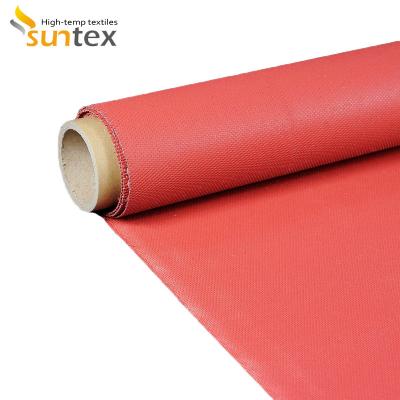 China 3784 Red Silicone Coated Fiberglass Fabric Welding Blanket Roll for sale