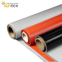 China 850g/m2 Fireproof High Temperature Resistant Silicone Coated Fiberglass Fabric High Silica Fiberglass Cloth for sale