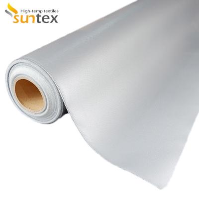 China Heat Shield & Fire Retardant Fabric: 32 Oz Grey Silicone-Coated Glass Fiber for sale